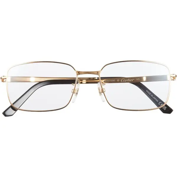 CARTIER 55mm Rectangle Eyeglasses