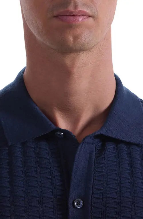 Bugatchi Short Sleeve Cardigan - Navy