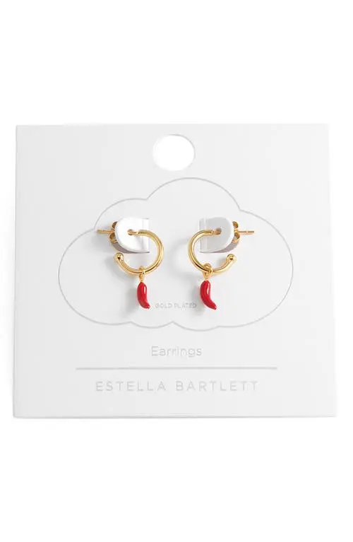 Estée Lauder Chili Dangle Hoop Earrings