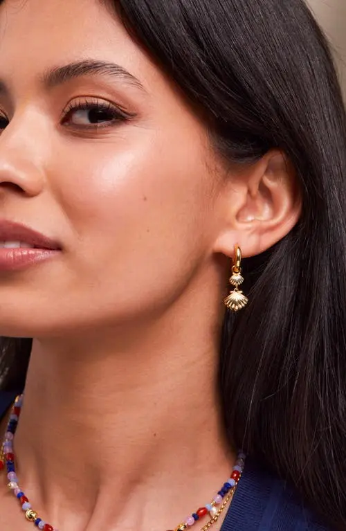 Estée Lauder Shell Drop Hoop Earrings