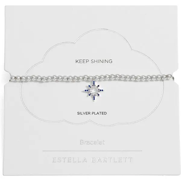 Estée Lauder Sienna North Star Beaded Stretch Bracelet - Silver