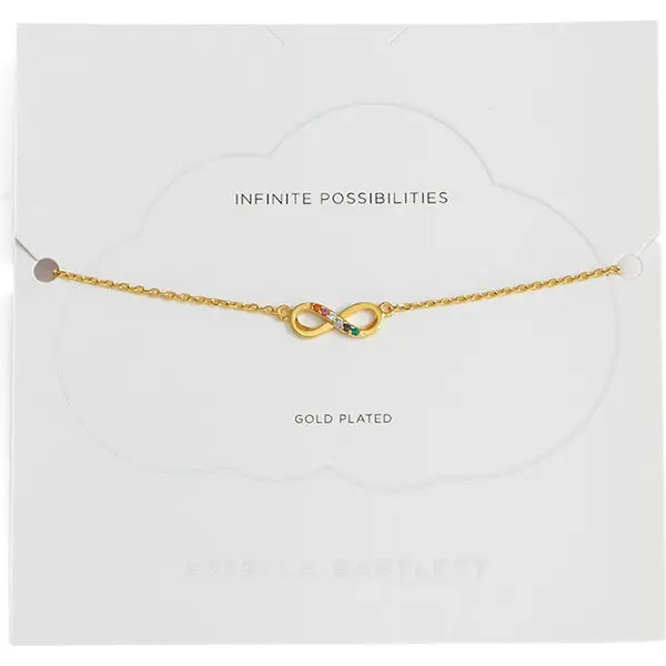 Estée Lauder Infinity Bracelet With Cubic Zirconia - Gold