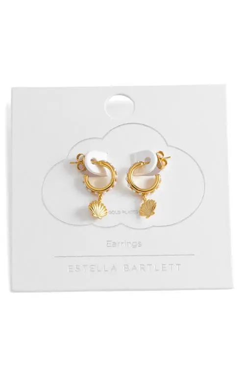 Estée Lauder Scallop Drop Hoop Earrings