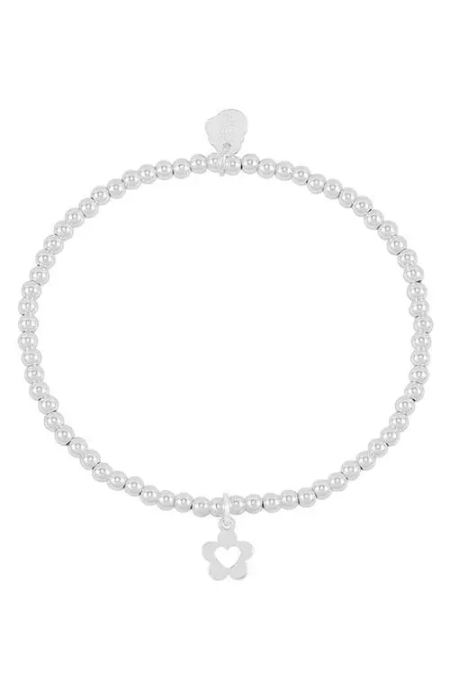 Estée Lauder Sienna Flower Heart Beaded Stretch Bracelet