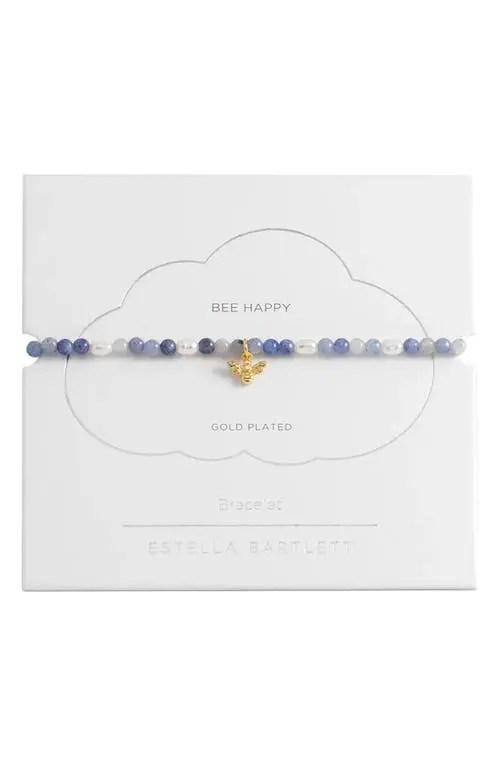 Estée Lauder Beaded Bracelet With Bee Charm - Gold