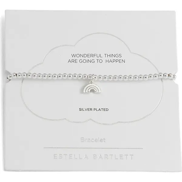 Estée Lauder Rainbow Sienna Beaded Stretch Bracelet - Silver