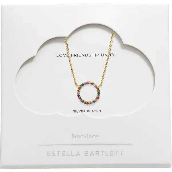 Estée Lauder Cubic Zirconia Pendant Necklace - Gold