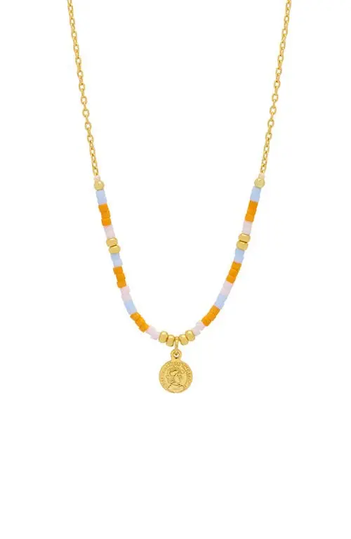 Estée Lauder Miyuki Coin Pendant Necklace - Gold
