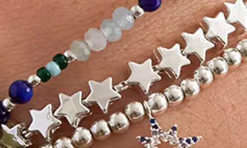 Estée Lauder Mini Amelia Beaded Slider Bracelet - Silver