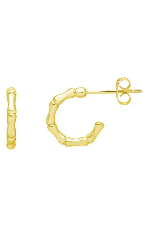 Estée Lauder Small Bamboo Link Hoop Earrings - Gold