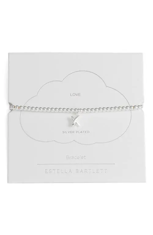 Estée Lauder Sienna Kiss Beaded Stretch Bracelet - Silver