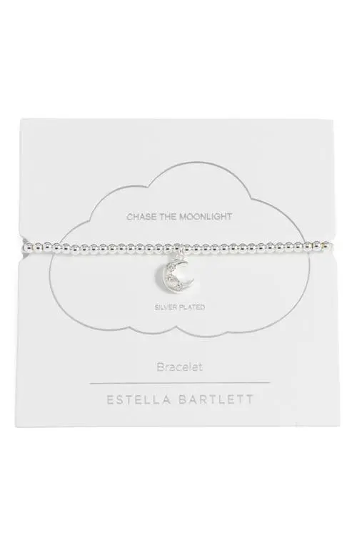 Estée Lauder Sienna Moon Beaded Stretch Bracelet - Silver
