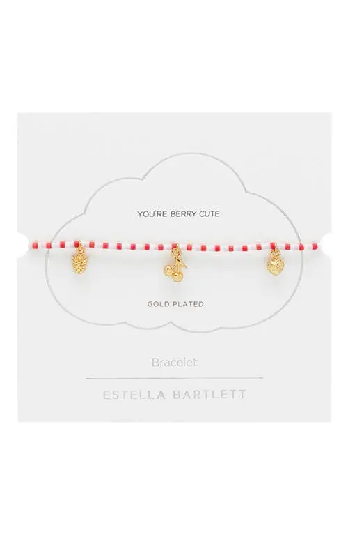 Estée Lauder Fruity Miyuki Charm Bead Slider Bracelet - Gold
