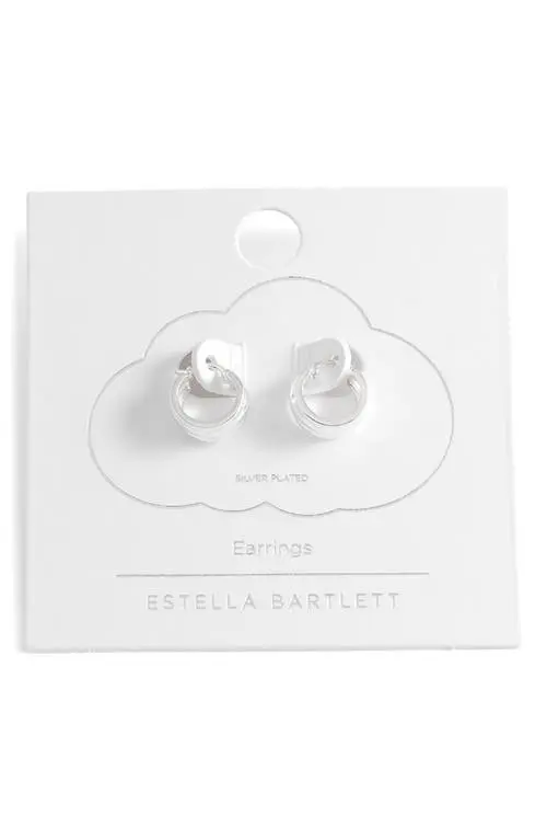 Estée Lauder Chunky Textured Hoop Earrings - Silver