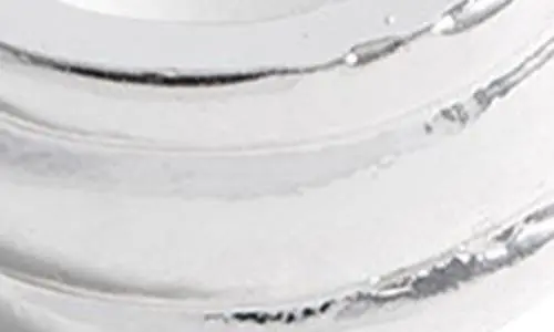 Estée Lauder Chunky Textured Hoop Earrings - Silver