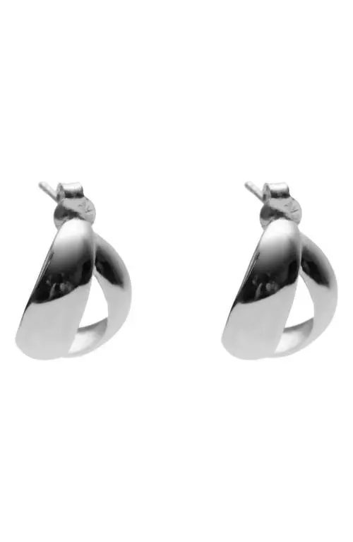 Argento Vivo Cutout Circle Stud Earrings - Silver