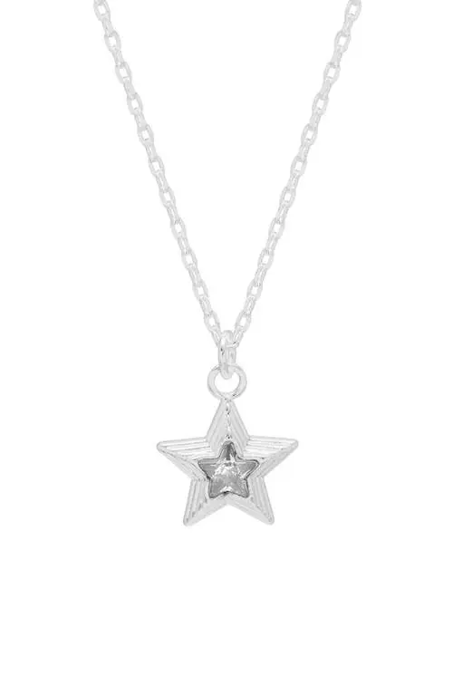 Estée Lauder Star Crystal Pendant Necklace - Silver