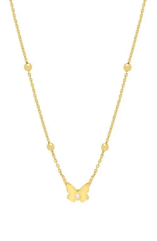Estée Lauder Butterfly Pendant Necklace - Gold