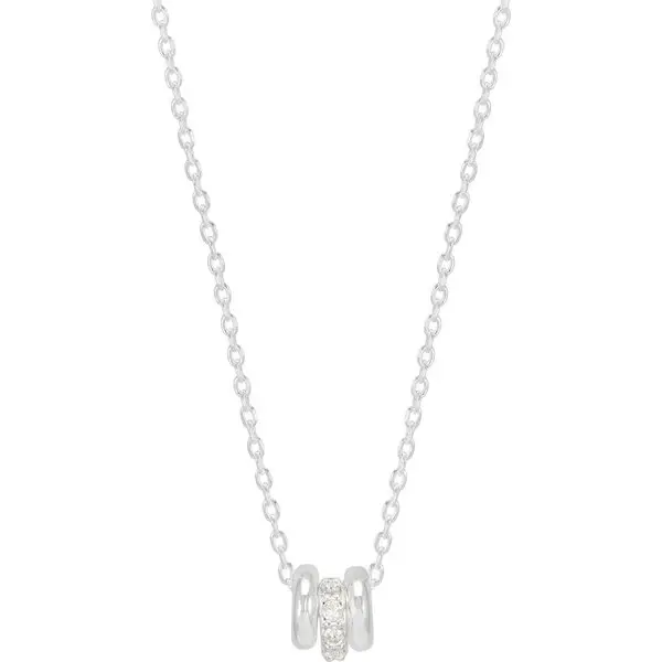 Estée Lauder Triple Ring Pendant Necklace - Silver