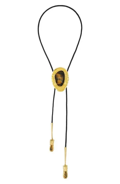 PETIT MOMENTS Dolly Bolo Tie Necklace - Brown