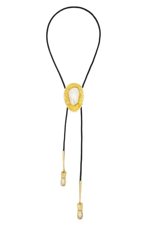 PETIT MOMENTS Dolly Bolo Tie Necklace - Gold