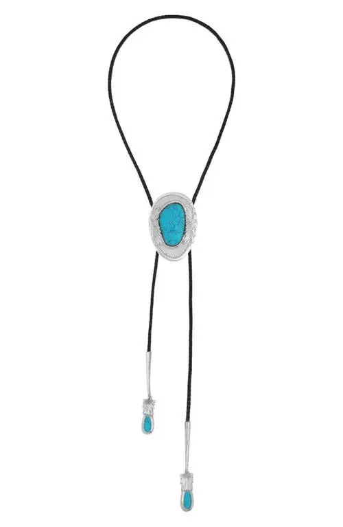 PETIT MOMENTS Dolly Bolo Tie Necklace - Turquoise