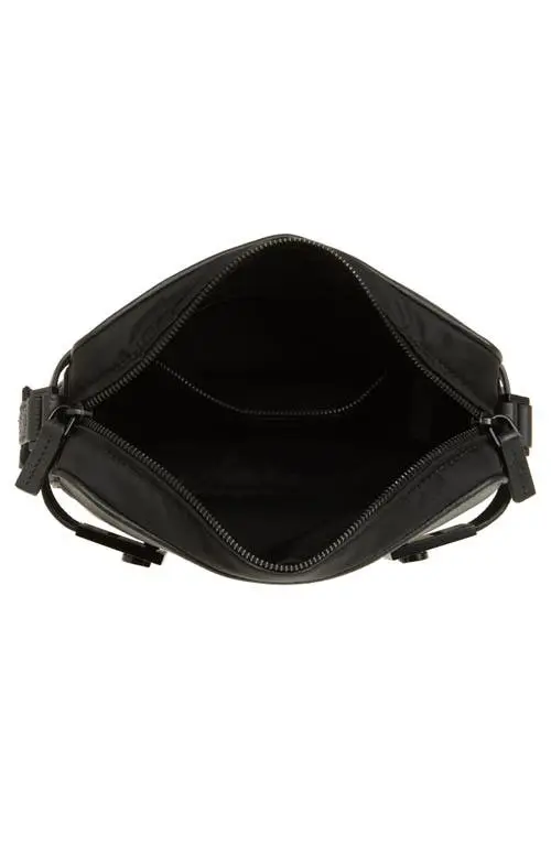 FERRAGAMO Twins Mixed Media Leather & Nylon Shoulder Bag - Nero