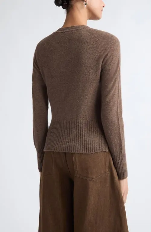 Simone Rocha Embellished Cashmere Cardigan - Peat/jet