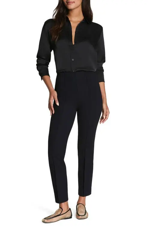 Spanx Super Smooth™ Perfect Fit Ponte Ankle Slim Pants - Classic Black