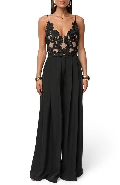 JLUXLABEL Embroidered Lace Crop Camisole