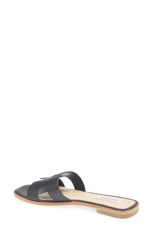 Steve Madden Hadyn Slide Sandal - Black Leather