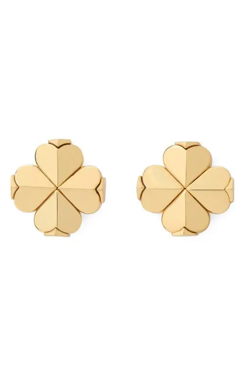 Kate Spade New York Spade Flower Stud Earrings - Gold.