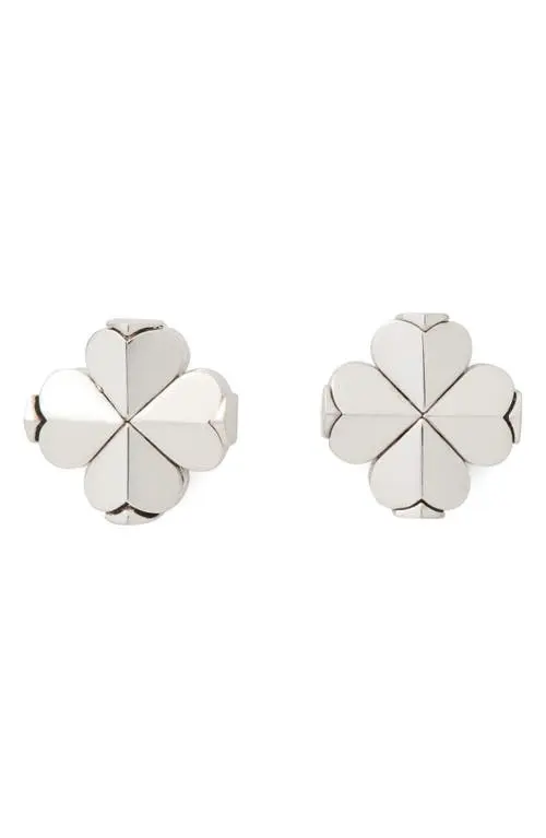 Kate Spade New York Spade Flower Stud Earrings - Silver