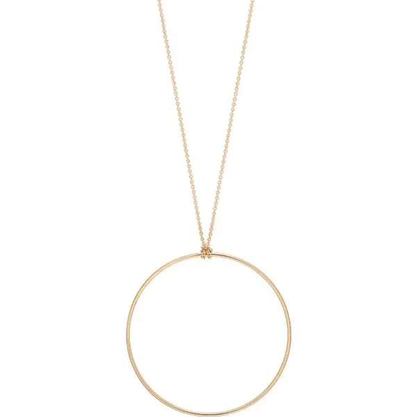 Ginette Ny Circles Rose Gold Necklace - Plain Gold