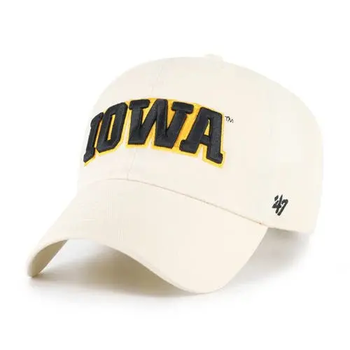 '47 Iowa Hawkeyes Clean Up Adjustable Hat - Sand