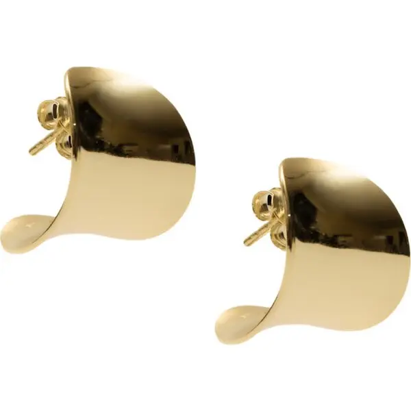Argento Vivo Sculptural Hoop Earrings - Gold