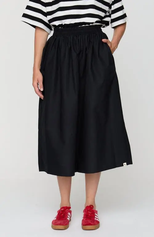 TURTLEDOVE LONDON Organic Cotton Midi Skirt - Black