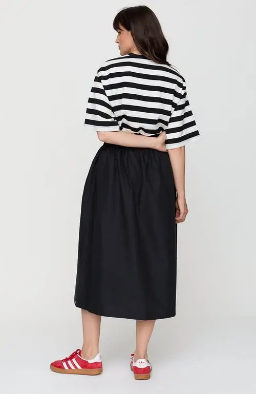 TURTLEDOVE LONDON Organic Cotton Midi Skirt - Black