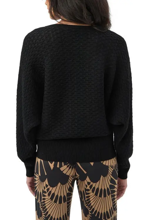 Trina Turk Lima V-neck Pullover Sweater - Black