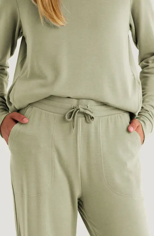 FREE FLY Lightweight Fleece Wide Leg Pants - Tea