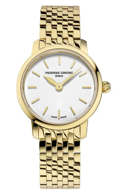 FREDERIQUE CONSTANT Classic Slimline Bracelet Watch - Goldone