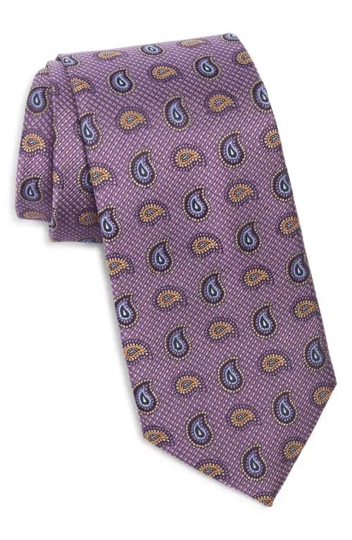 Nordstrom Paisley Silk Neck Tie - Purple