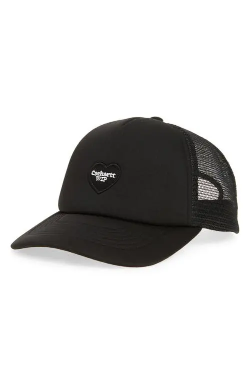 Carhartt Work In Progress Heart Patch Trucker Hat - Black