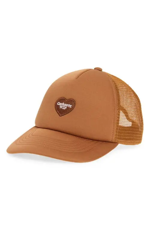 Carhartt Work In Progress Heart Patch Trucker Hat - Hamilton Brown