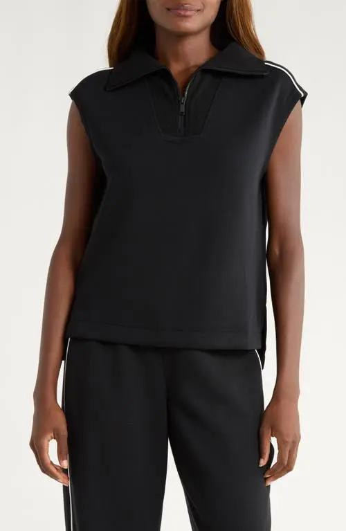 Spanx Airessentials Piqué Sleeveless Half Zip Top