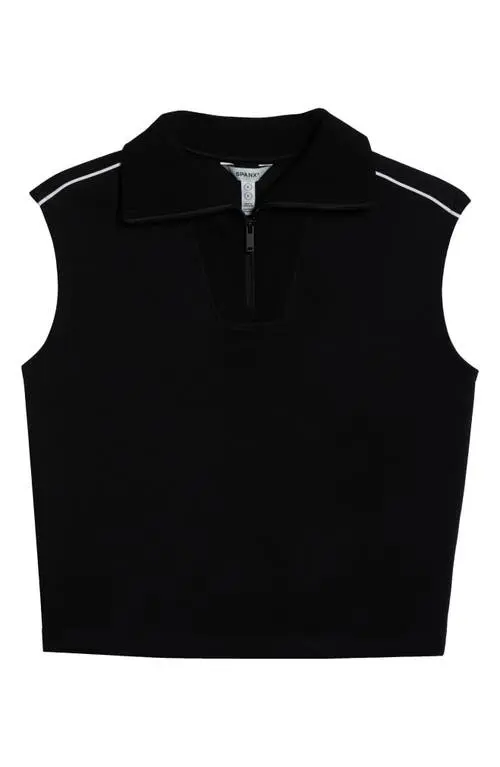 Spanx Airessentials Piqué Sleeveless Half Zip Top