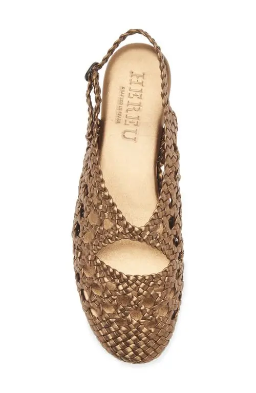 Hereu Empuria Woven Metallic Sandal