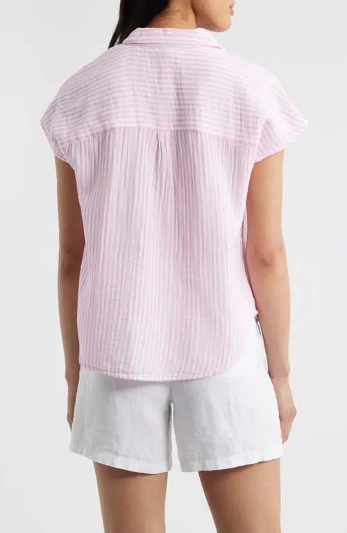 BEACHLUNCHLOUNGE Gem Stripe Shirt - Pink Sunset