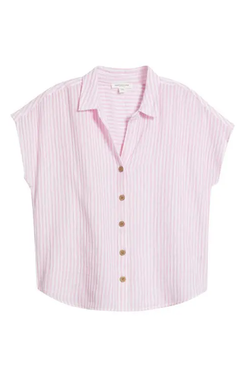 BEACHLUNCHLOUNGE Gem Stripe Shirt - Pink Sunset