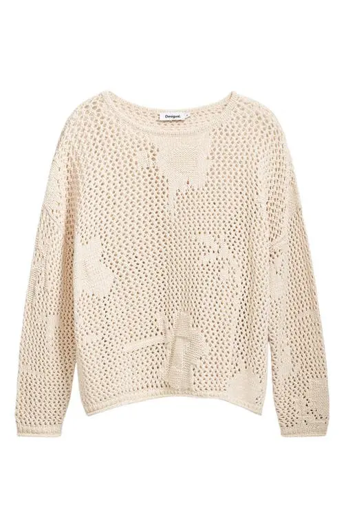 Desigual Open Stitch Cotton Sweater